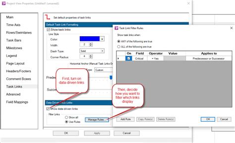 data driven task links