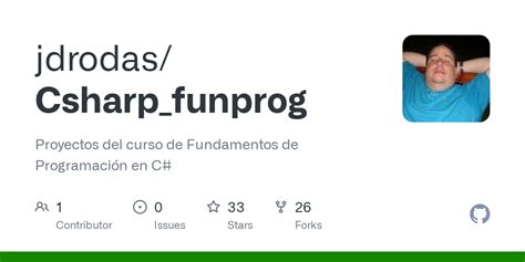 GitHub jdrodas Csharp funprog Proyectos del curso de Fundamentos de Programación en C