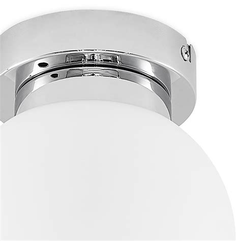 Lindby Tavino Ceiling Light Spherical Shade Chrome Uk