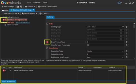 Strategy Tester Trading System Backtesting Overcharts Help Center