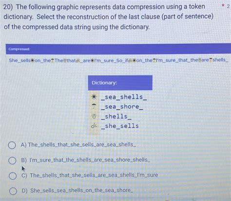 Solved 20 The Following Graphic Represents Data Compression Using A