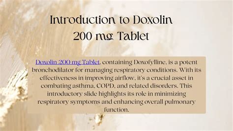 Ppt Mastering Respiratory Wellness With Doxolin 200 Mg Tablet