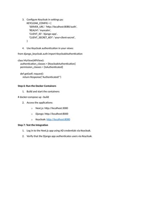 To Integrate Active Directory With Keyclock Docx