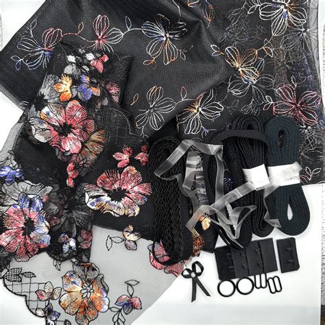 Blackmulti Nadine Overprint Lace Wired Bra Kit Eg Black Beauty View