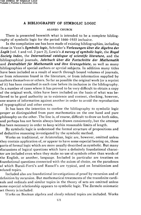 A Bibliography Of Symbolic Logic The Journal Of Symbolic Logic Cambridge Core