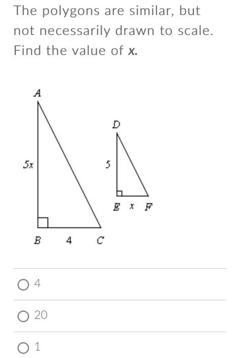 Answered The Polygons Are Similar But Not Necessarily Drawn To Scale