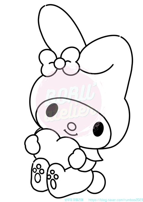 [색칠공부] 산리오 친구들 마이멜로디 마멜 쿠로미 폼폼푸린 포챠코 시나모롤 색칠 도안 색칠 놀이 미술 영역 활동지 미술 활동지 영유아 미술