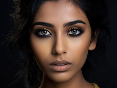 Premium Ai Image Young Indian Girl 20 Something Big Bold Happy Eyes