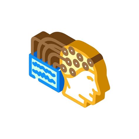 Eeg Monitoring Neuroscience Neurology Isometric Icon Vector Illustration 39618203 Vector Art At