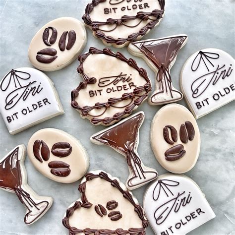 Tini Bit Older Espresso Martini Cookie Set Etsy Birthday Martini