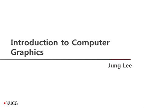 Pdf Introduction To Computer Graphics Kucgkoreaackrkucgkoreaac