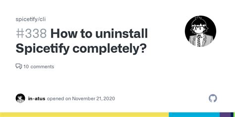 How To Uninstall Spicetify Completely Issue Spicetify Cli GitHub