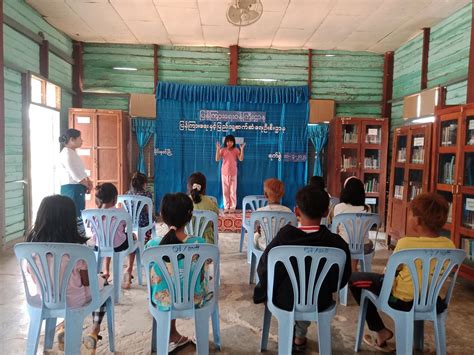 မိုင်းခုတ်မြို့၊ လူထုအခြေပြုဗဟိုဌာန Community Centre ခန်းမ၌ ပုံပြင်ပ