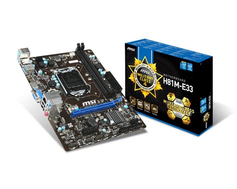 Mainboard Msi H81m E33 Intel H81socket 11502 Khe Ram Ddr3