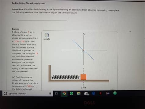 solved an oscillating block spring system instructions