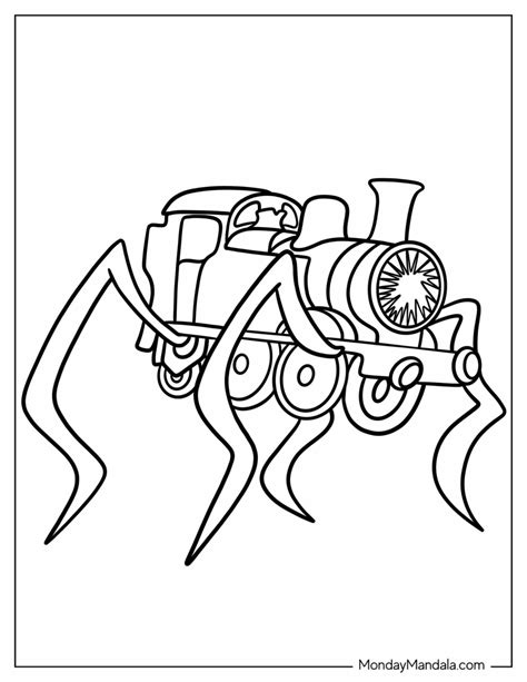 Thomas Spider Train Coloring Page 2025