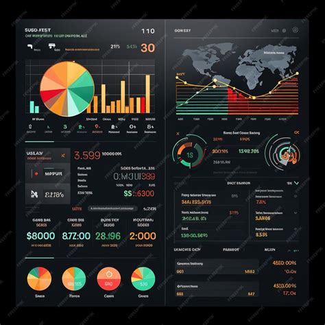 Premium Photo Advanced Digital Dashboard With Realtime Data Analysis