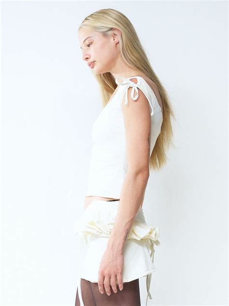 Scooped Tie Up Blouse Pearl Emily Watson