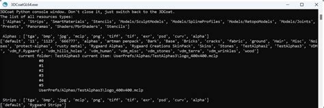 3DCoat Python API Resources Test Py