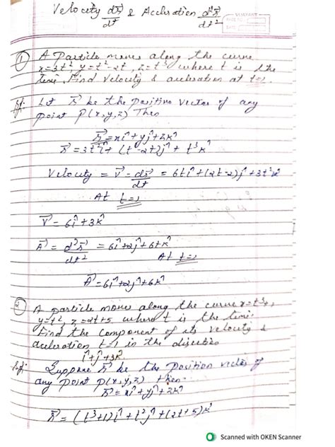 Vector Differentiation Pdf