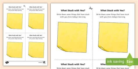 What Stuck With You Babe Feedback Printable Activity