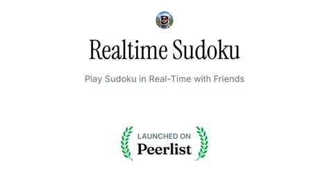 Realtime Sudoku Peerlist