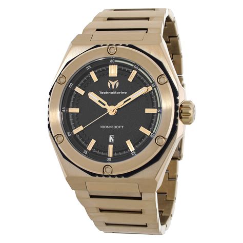 Technomarine Coral Quartz Black Dial Mens Watch Tm 416078 886678469987