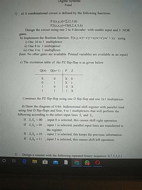 D Draw The Diagram Of 4 Bit Bidirectional Shift