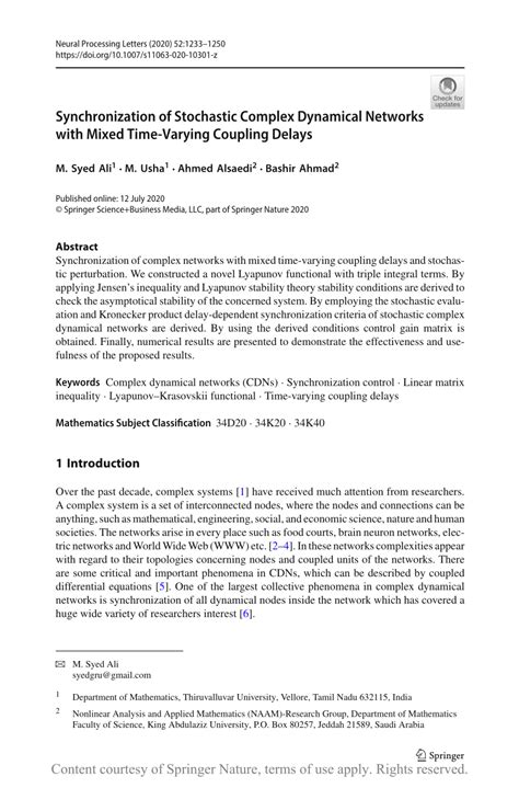 Synchronization Of Stochastic Complex Dynamical Networks With Mixed Time Varying Coupling Delays