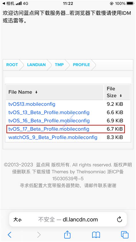 描述文件下载 适用于iOS 17阻止系统更新的描述文件 此前版本已到期 蓝点网