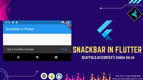 Flutter Snackbar Scaffold Off Context Error Solution Youtube