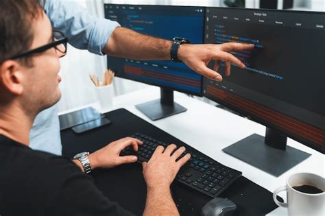 Premium Photo It Developers Creating Online Software Development Information Sellable