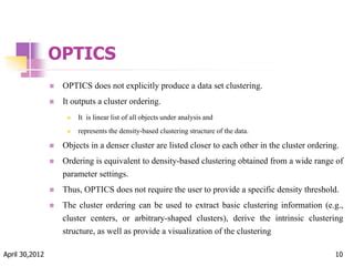 Optics Ordering Points To Identify The Clustering Structure PDF