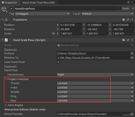 Unity Meta Quest 一体机开发十一手势追踪远距离抓取 我在unity中使用了meta xr 开发包 现在我通过grabbable脚本以及一些组件进行抓取 CSDN博客