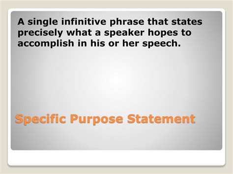 Ppt Determine And Develop Your General Purpose Specific Purpose And