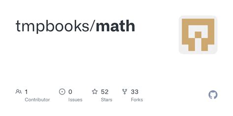Github Tmpbooks Math