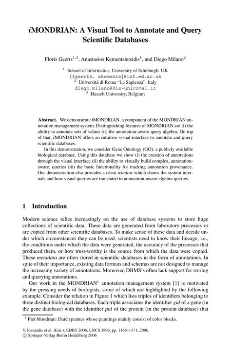Pdf D Imondrian A Visual Tool To Annotate And Query Scientific