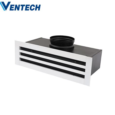 Hvac System Aluminum Linear Slot Diffuser With Plenum Box China Air Diffuser And Slot Diffuser