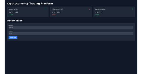 Live Price Feed Free React Tailwind Component