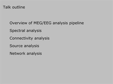 spectral source connectivity and network analysis of eeg and meg