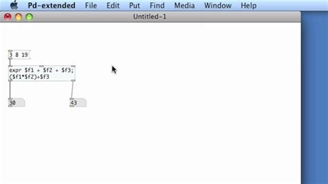 Pure Data 10 The Expression Object Expr Youtube
