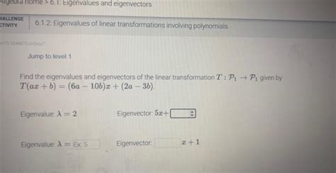 solved jump to level 1 find the eigenvalues and eigenvectors