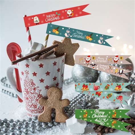 สติกเกอร์ ลายซานตาคลอส สโนว์แมน กวาง คริสต์มาส สําหรับตกแต่งปาร์ตี้ 24 ชิ้น Shopee Thailand