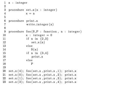 Solved A What Does This Program Print If The Language Uses Static Scoping B What Does It
