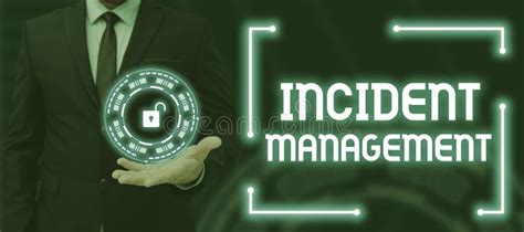 Hand Writing Sign Incident Management Word For Process To Return Service To Normal Correct