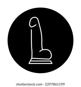 Dildo Color Line Icon Sex Toy Stock Vector Royalty Free Shutterstock