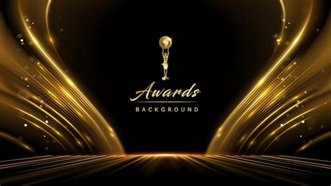 골든 블랙 수상 배경입니다 웨이브 럭셔리 그래픽 현대 추상 배경입니다 프리미엄 벡터