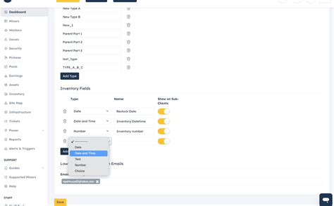 How To Set Up Inventory Types And Inventory Fields Obm Foreman Help Center