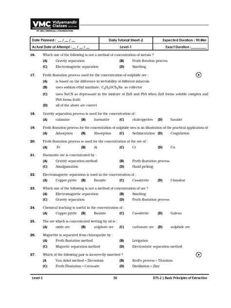 Basic Principle Of Extraction Dts 2 Pdf Ore Mineralogy