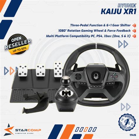 Promo Sades Ryunix Kaiju Xr1 Force Feedback Racing Steering Wheel Cicil